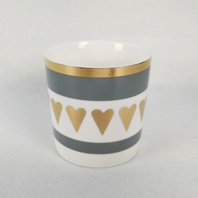 Flower Design Ceramic Mug with Real Gold Handle And Rim - Buy 500ml ...