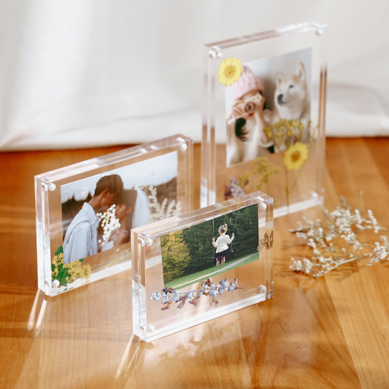 Transparent Acrylic Picture Photo Frame Magnetic Photocard Holder ...