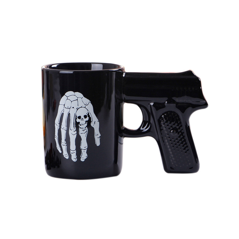 Vintage Unique Design Gun Shaped Handle Ceramic Mug - Buy 3d souvenir ...