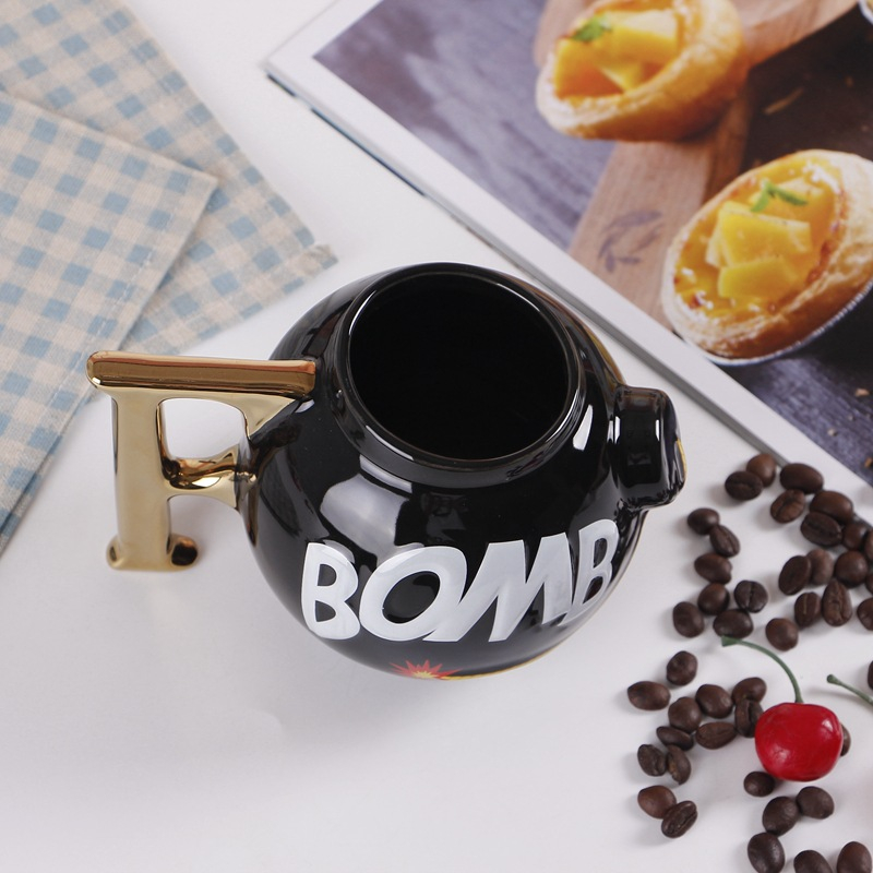 Custom Promotional Ceramic Bomb Shaped Decal Tea Mug Cup Gifts Mug ...