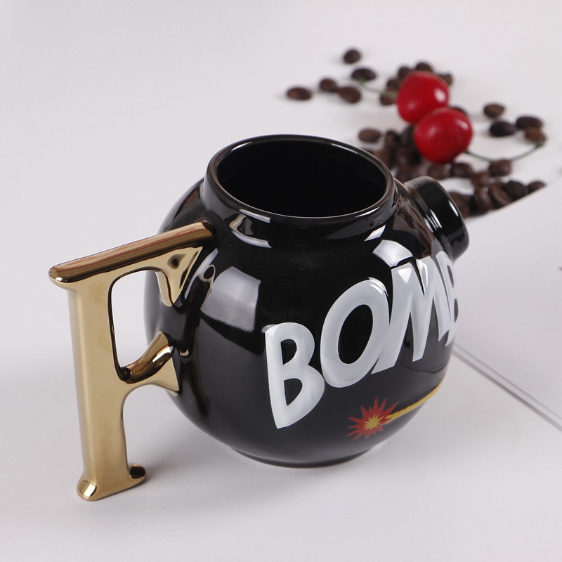 Custom Promotional Ceramic Bomb Shaped Decal Tea Mug Cup Gifts Mug ...