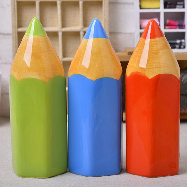 Ceramic Pencil Shade Money Box/lovely Coin Bank/ Best Hot Seller ...