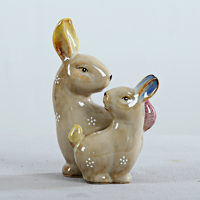 Antique Custom Color Ceramic Porcelain Rabbit for Ornaments - Buy ...
