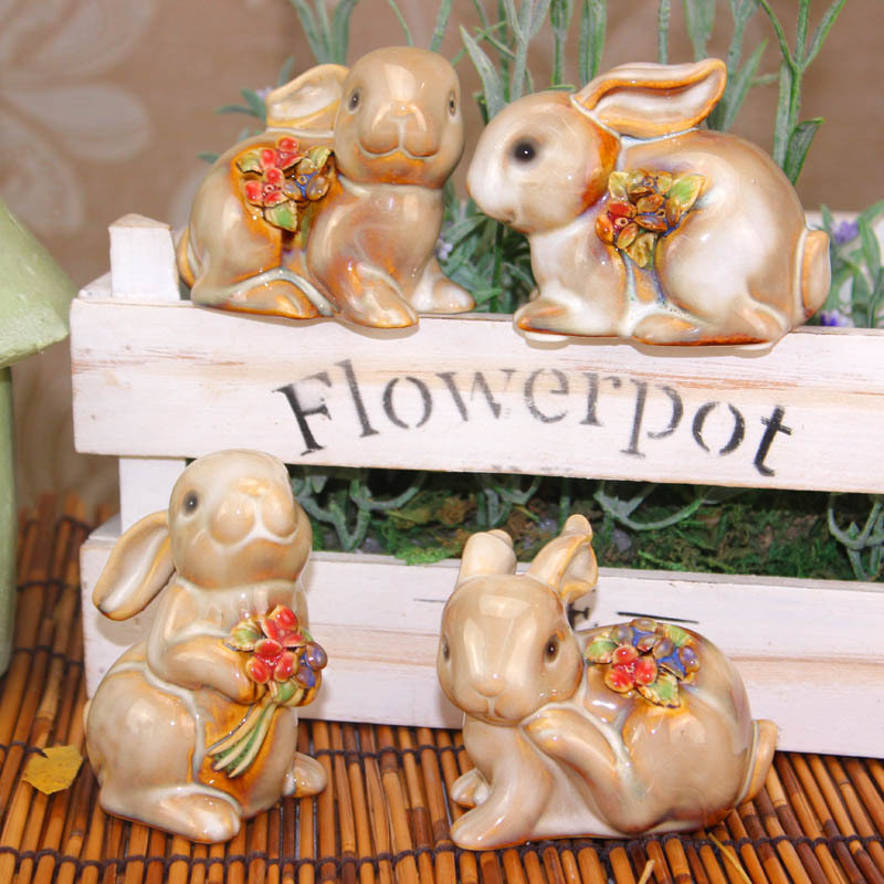 Wholesale Cheap Funny Ceramic Rabbit Figurine Decor for Home - Buy ...